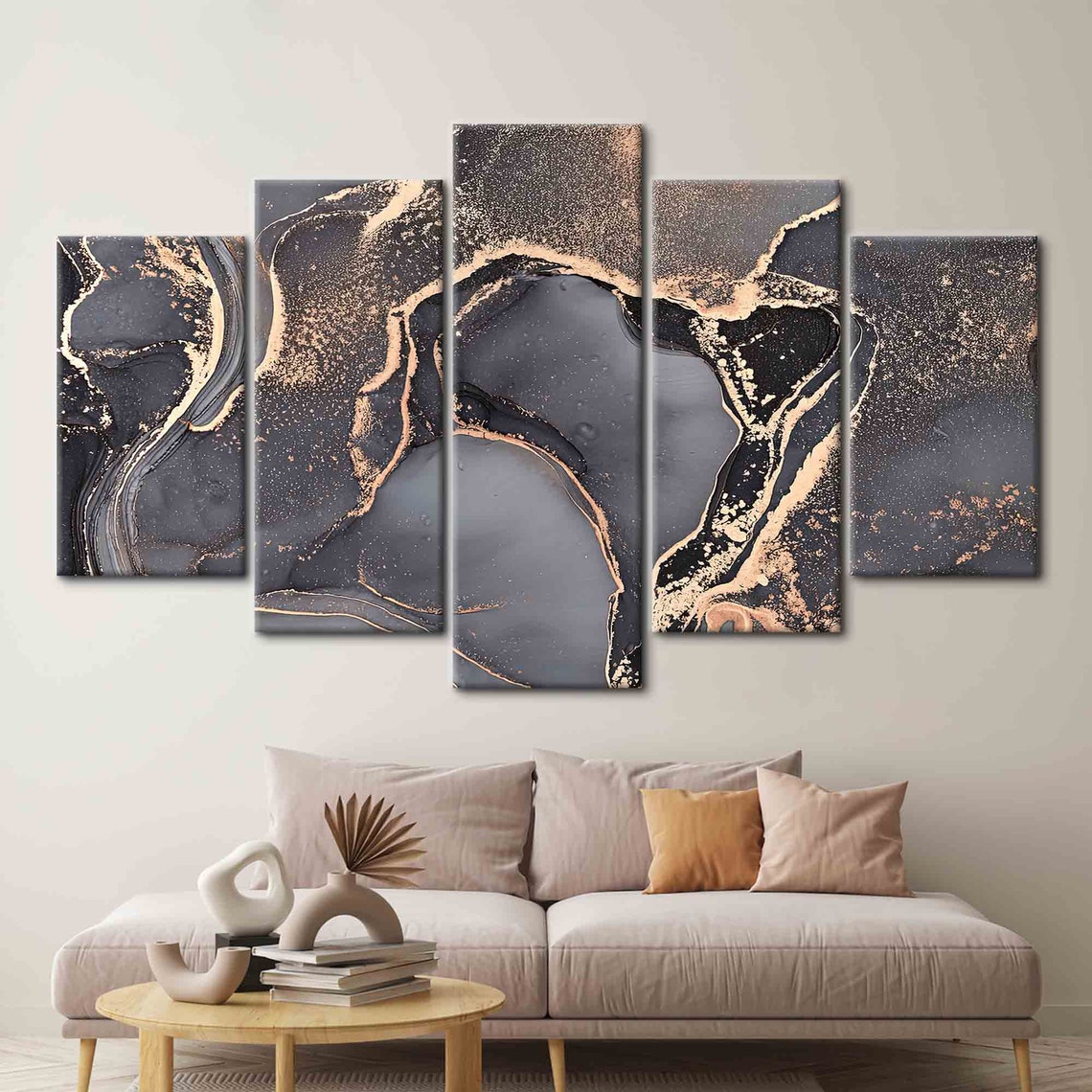 Gray and Gold Marble, Gold Marble Poster, Marble Poster, Shimmery Wall ...