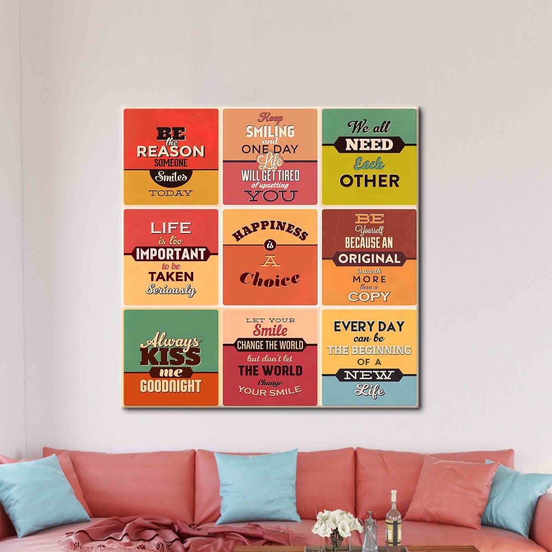Positive Quotes, Colorful Art, Quote Canvas Art, Success Wall Art ...