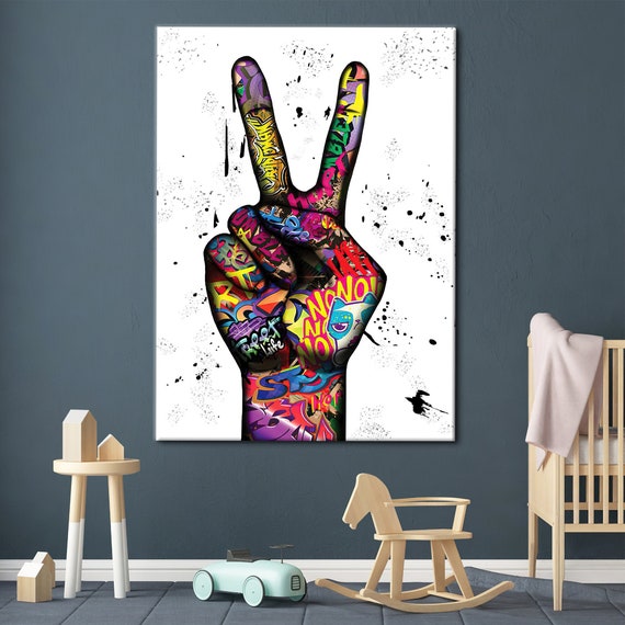 Peace Graffiti Wall Art