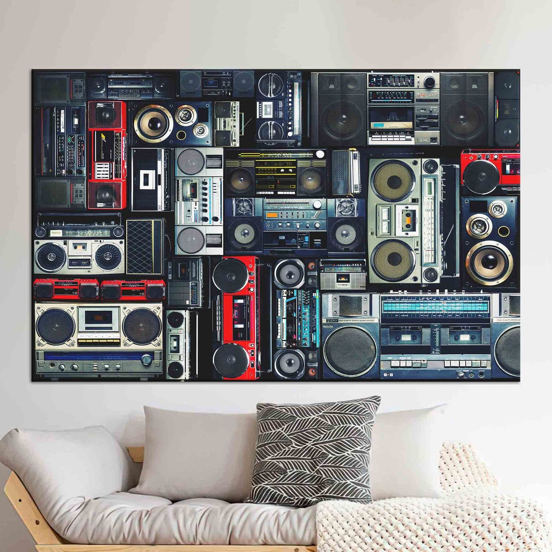 Custom Wall Hanging, Boombox Artwork, Living Room Wall Art, Custom ...