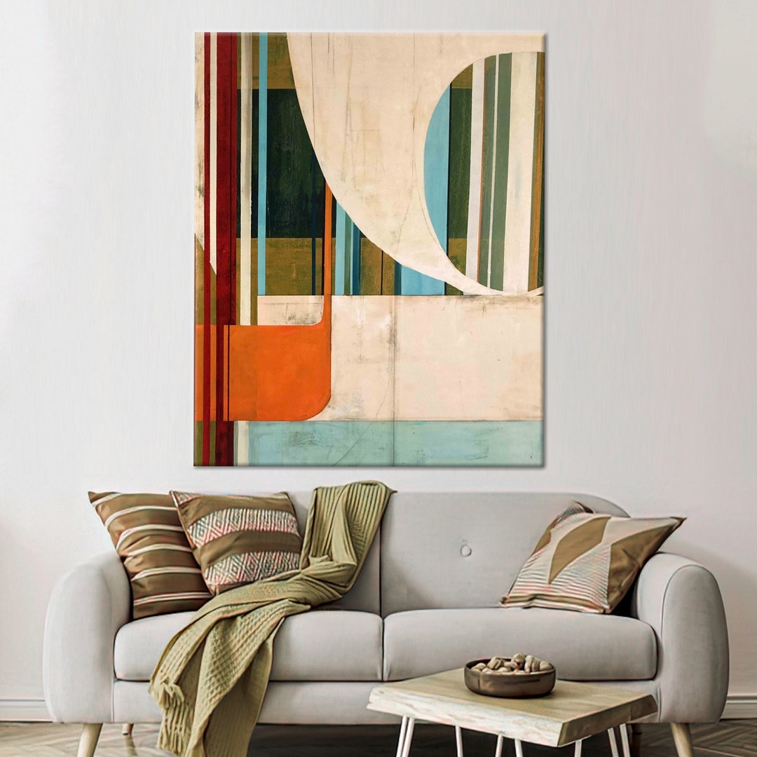 Geometric Shapes Wall Art, Modern Shapes Wall Decor, Abstract Printed ...