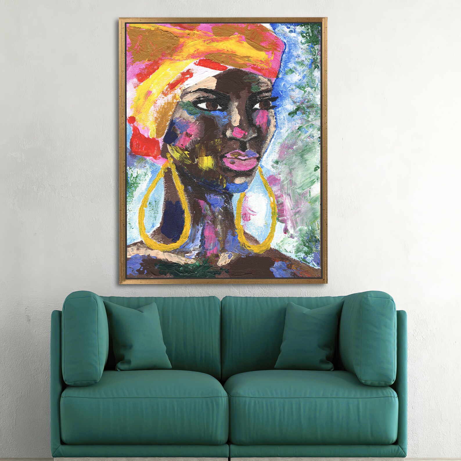 African Woman Portrait Abstract Poster Ethnic Art Oil - Etsy