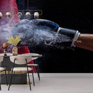 Boxing Wall Painting, Bright Wall Paper, , 3d Wall Paper, Boxing Gloves ...