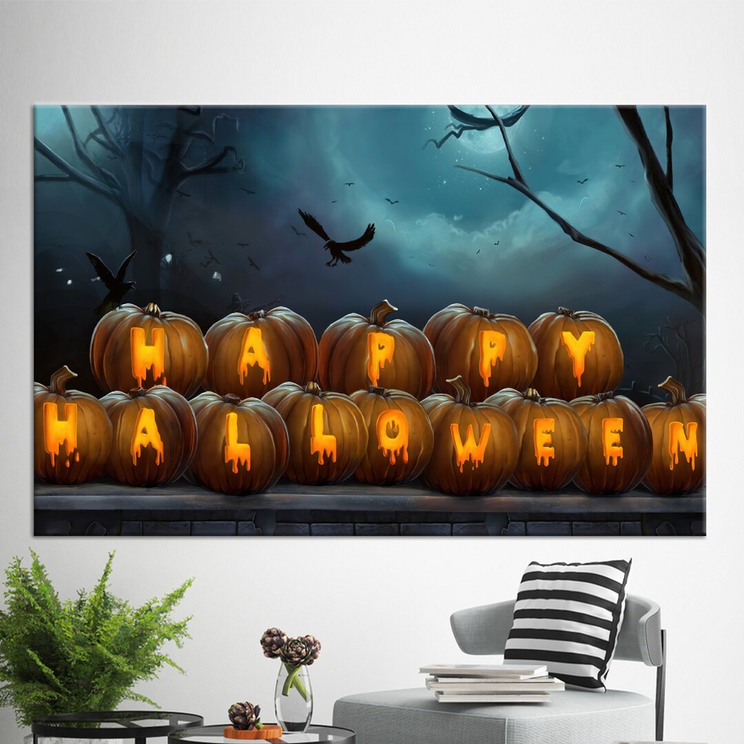 Framed Wall Art, Wall Art, Halloween Party Wall Decor, Scary Wall Decor ...