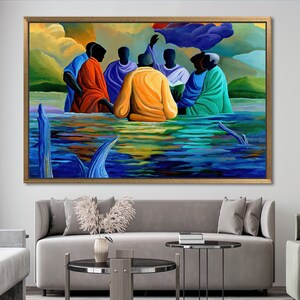 Baptism Wall Art, Black People Wall Art, African Art Canvas, Abstract ...