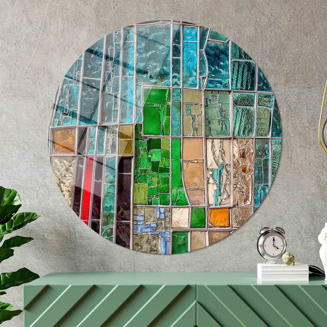 Glass Art Gift, Stained Glass Print, Colorful Wall Art, Custom Glass ...