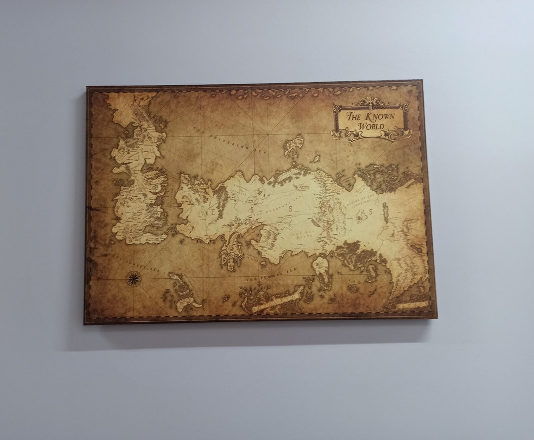 Home Decoration, Personalized Gift , 3D Canvas, Game of Thrones Map ...