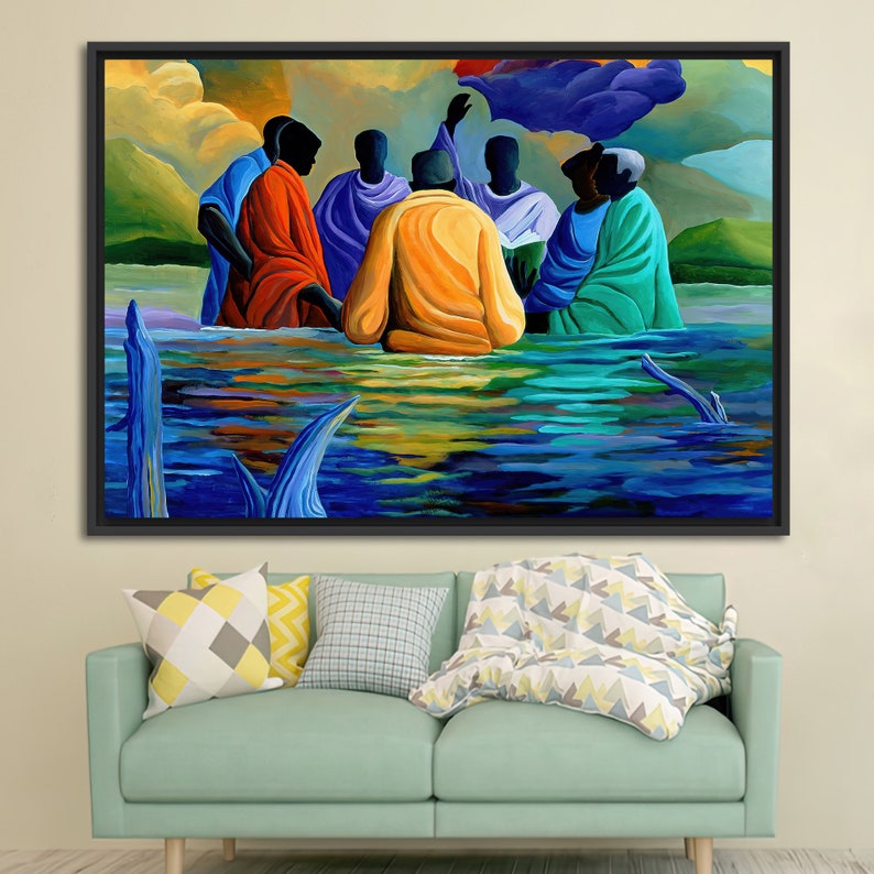 Baptism Wall Art Black People Wall Art African Art Canvas - Etsy