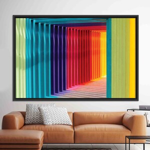 Colorful Canvas, Hypnotic Wall Art, Framed Wall Art, Custom Wall ...