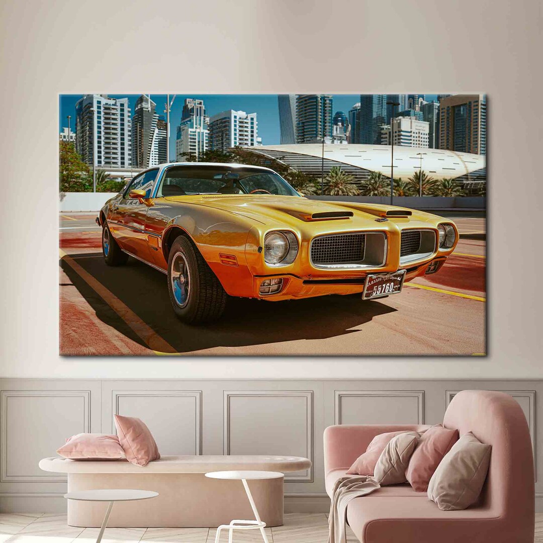 Classic Car Canvas, Classic Car Poster, Antique Car Wall Decor, Car ...