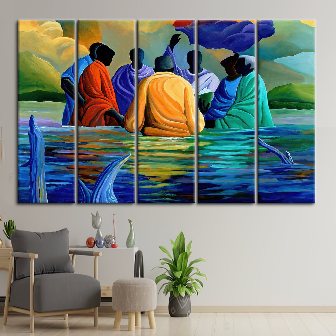 Baptism Wall Art Black People Wall Art African Art Canvas - Etsy