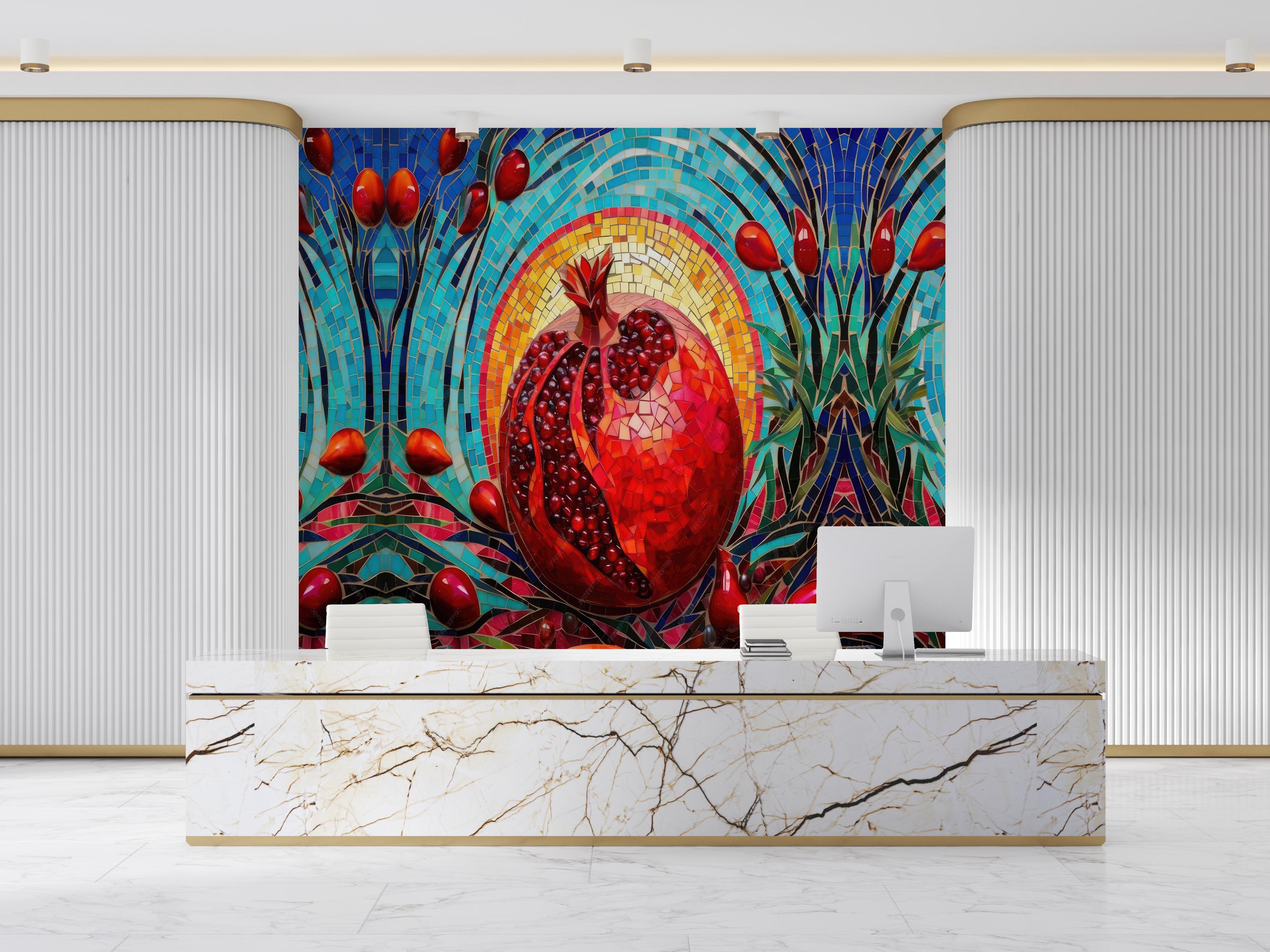 Blue Wall Decals, Abstract Wallpaper, Decals for Walls, Pomegranate ...