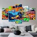 Cartoon Wall Decor Cartoon Graffiti Canvas Art Abstract - Etsy