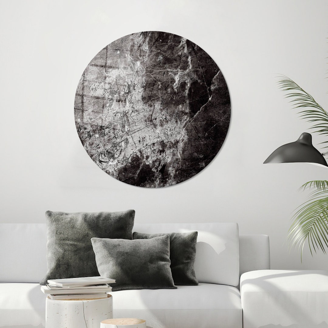 Stone Texture Wall Decor,glass,contemporary Glass Art,black Stone Wall ...