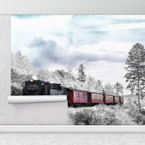3d Train Wallpaper - Etsy