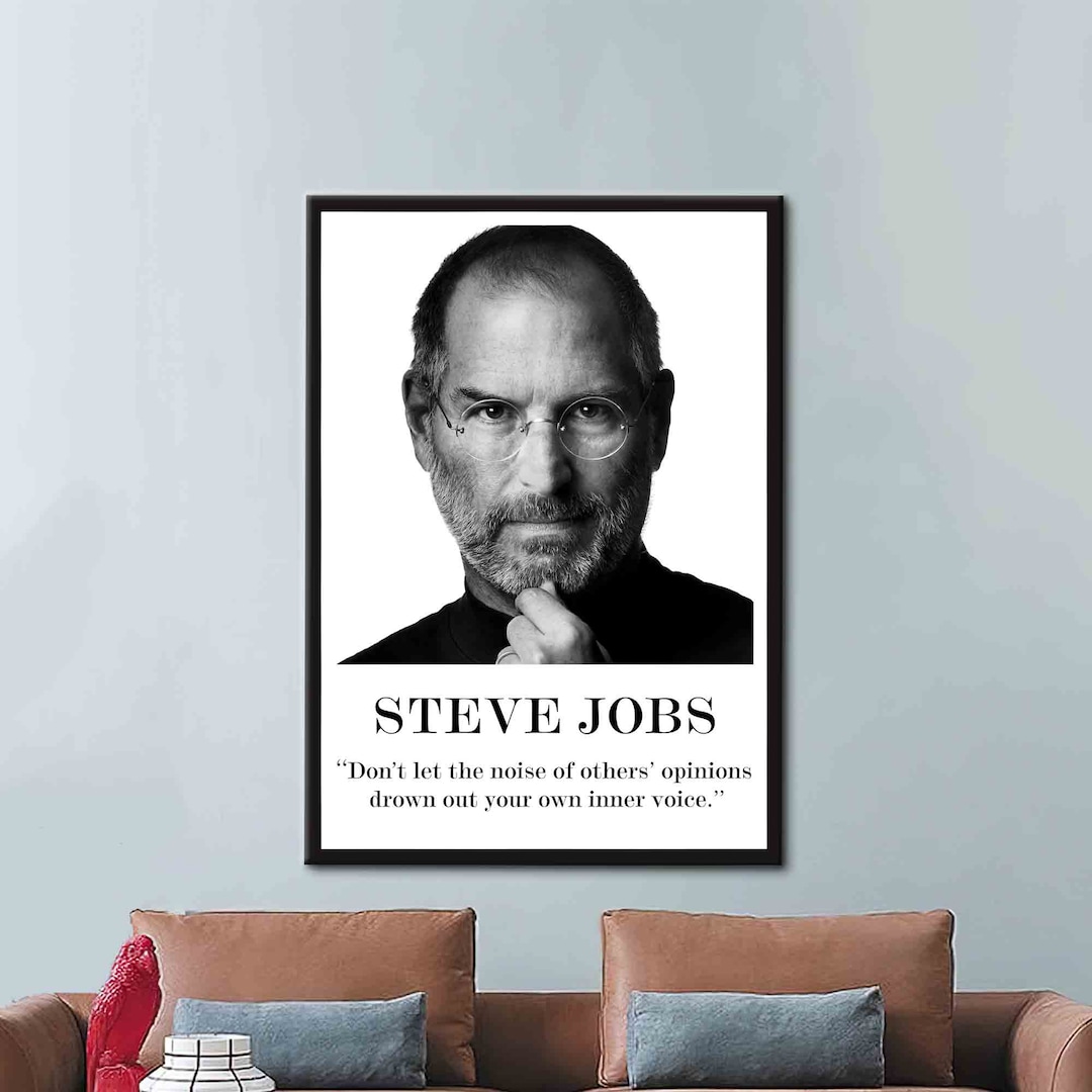 Steve Jobs, Celebrity Poster, Steve Jobs Canvas, Portrait Art Canvas ...