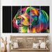 Rainbow Art Canvas Colorful Poster Animal Art Abstract Dog - Etsy