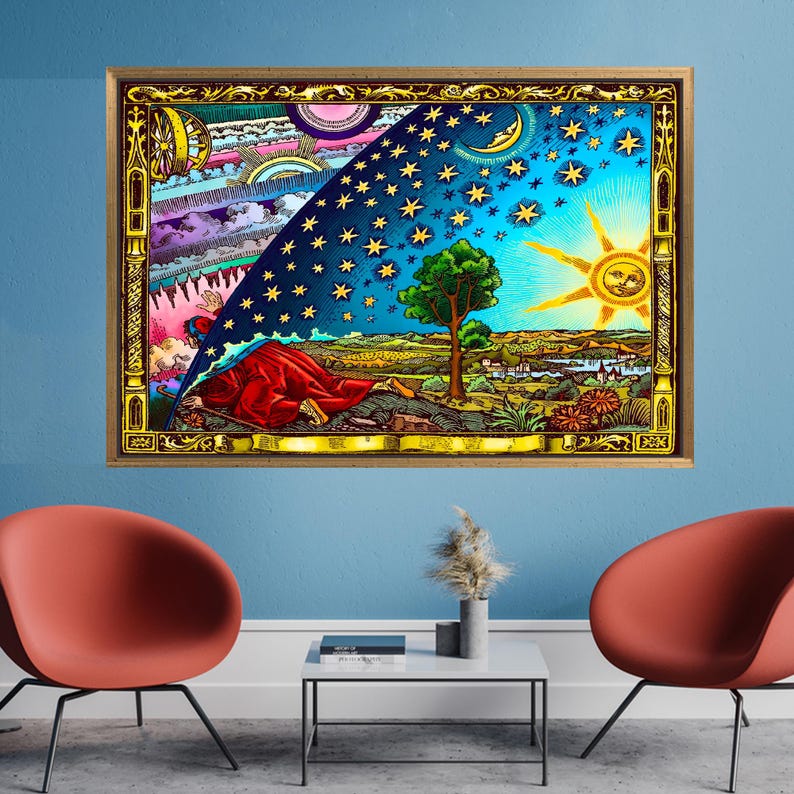 Wall Decoration, Cosmos Art Canvas, Sky Wall Hanging, Gravure ...