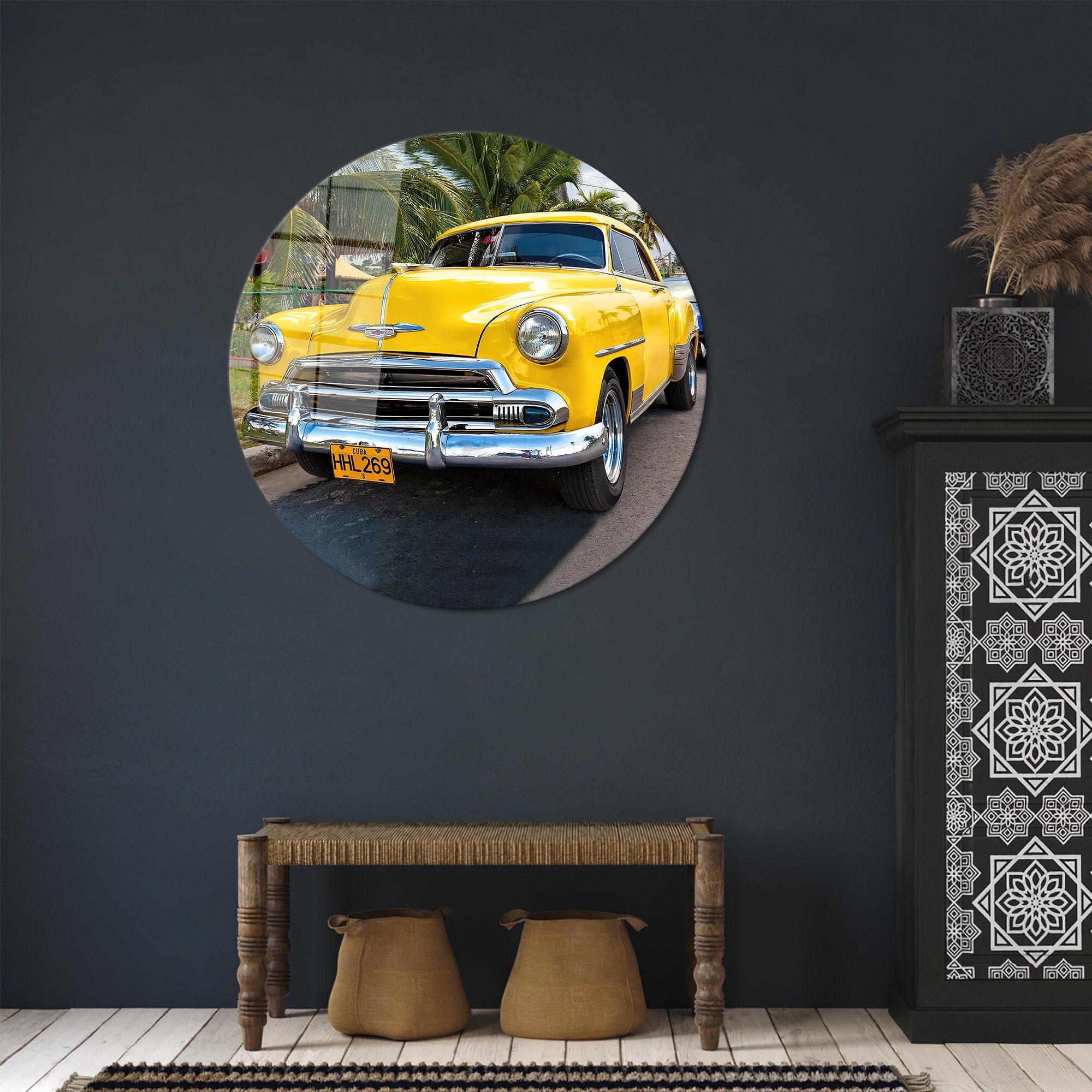 Office Glass,glass Wall Art Modern,mural Art,car Lover Gift Glass ...