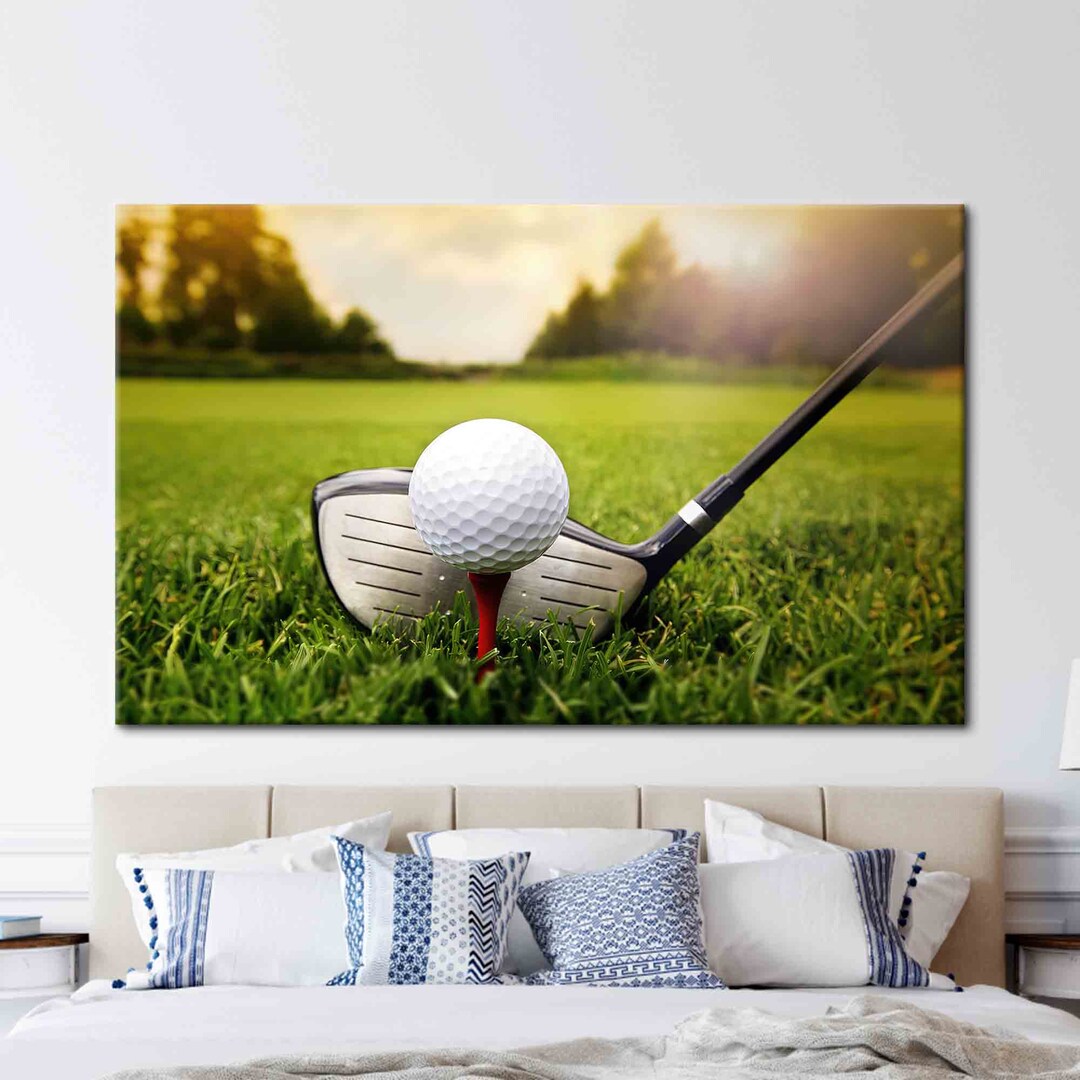 Gym Canvas, Golf Art Canvas, Golfer Wall Decor, Motivation Printed ...