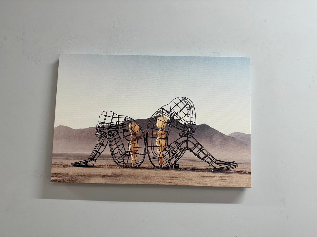 Two People Turning Their Backs on Each Other at Burning Man, Couple ...