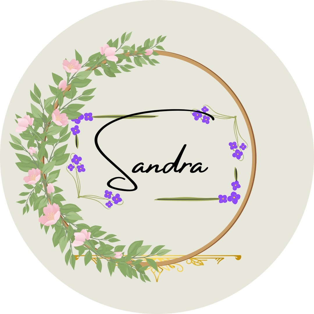Sandra Labels: Circular Logo Stickers for Weddings - Etsy