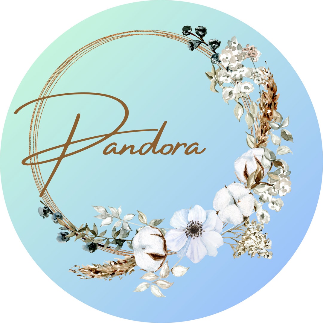 Pandora Labels: Circular Logo Stickers for Weddings - Etsy