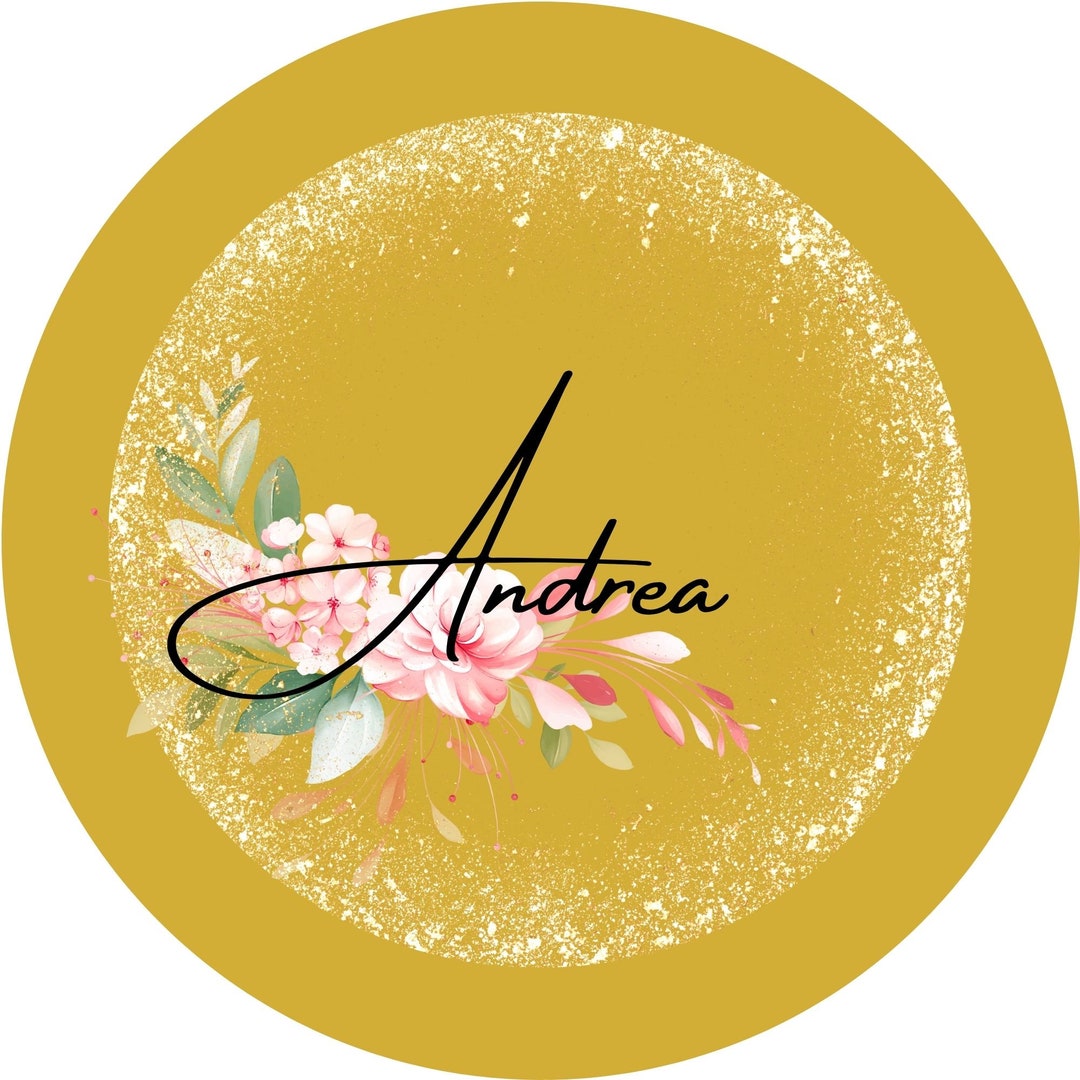 Andrea Labels: Circular Logo Stickers for Weddings - Etsy