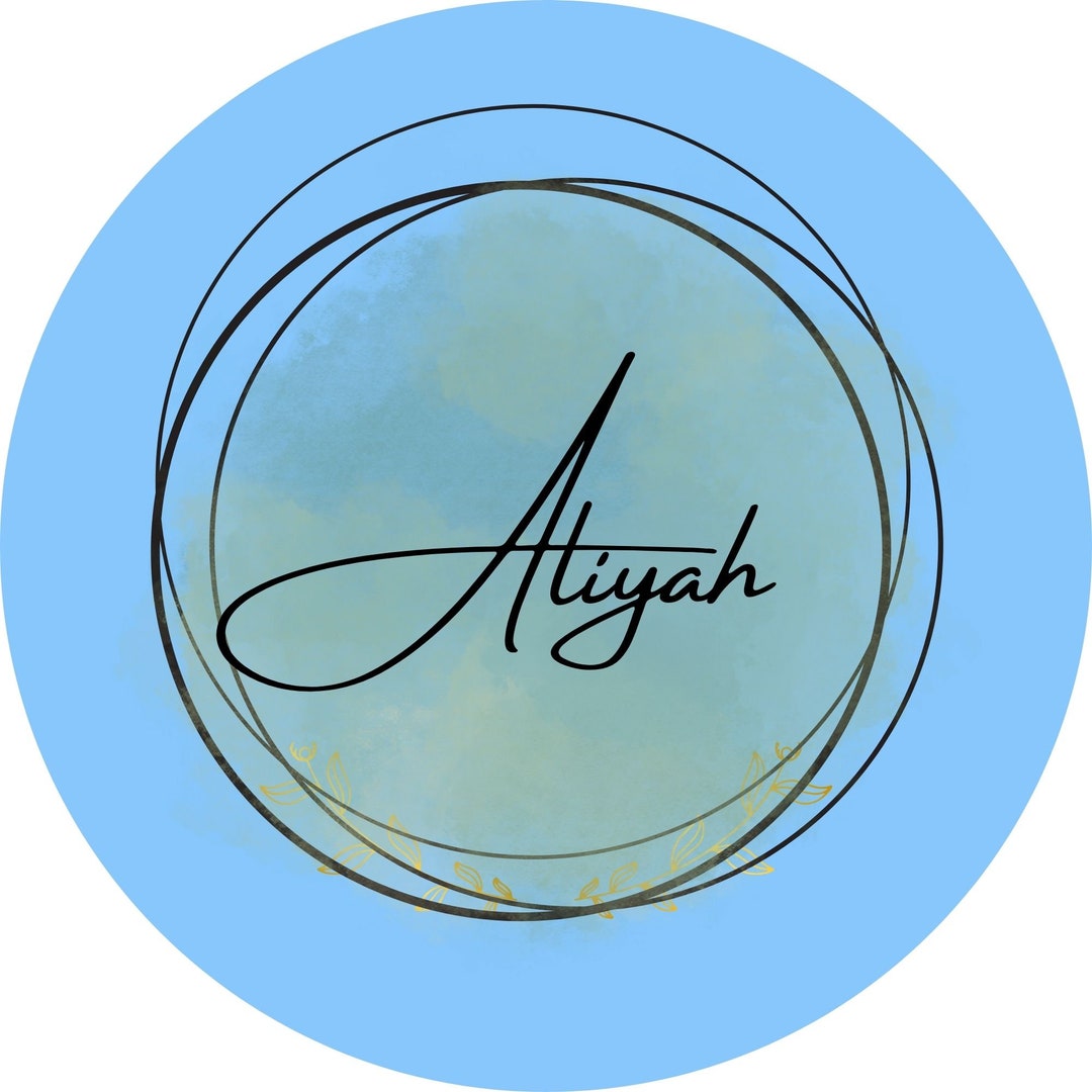 Aliyah Labels: Circular Logo Stickers for Weddings - Etsy