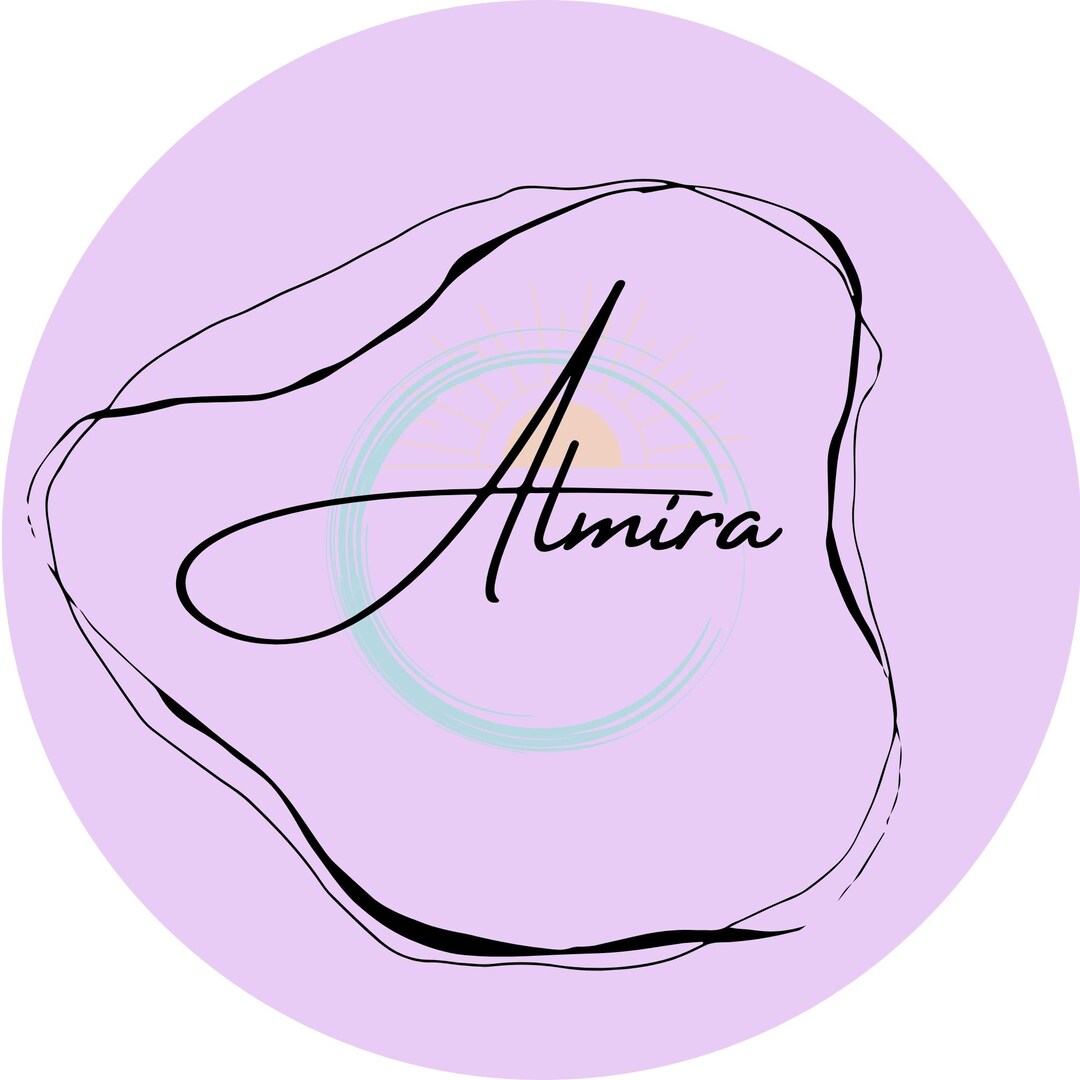 Almira Labels: Circle Logo Stickers for Weddings - Etsy