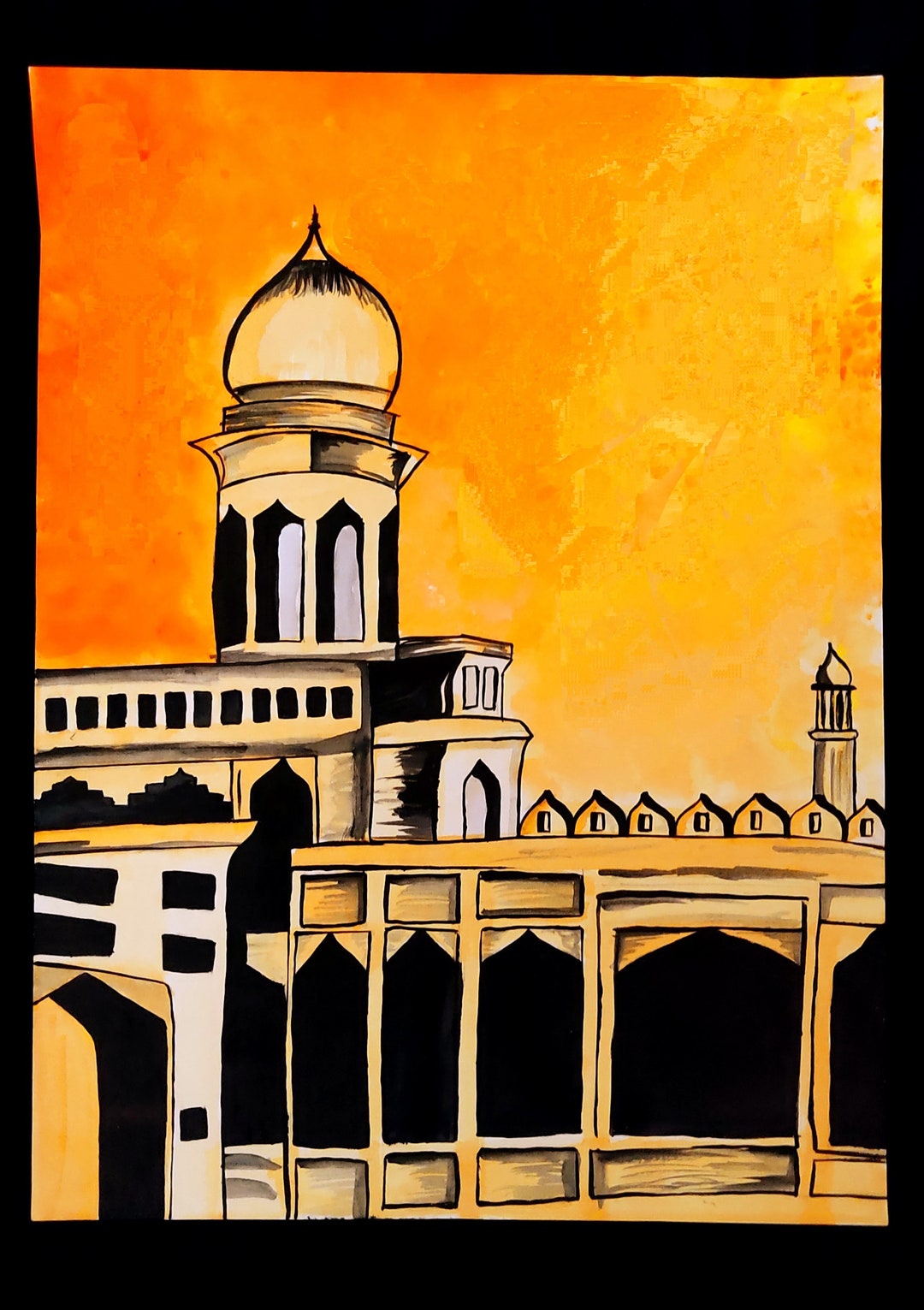 Fort Acrylic Painting,old FORT ART Landscape Artwork Old Bricks Art ...