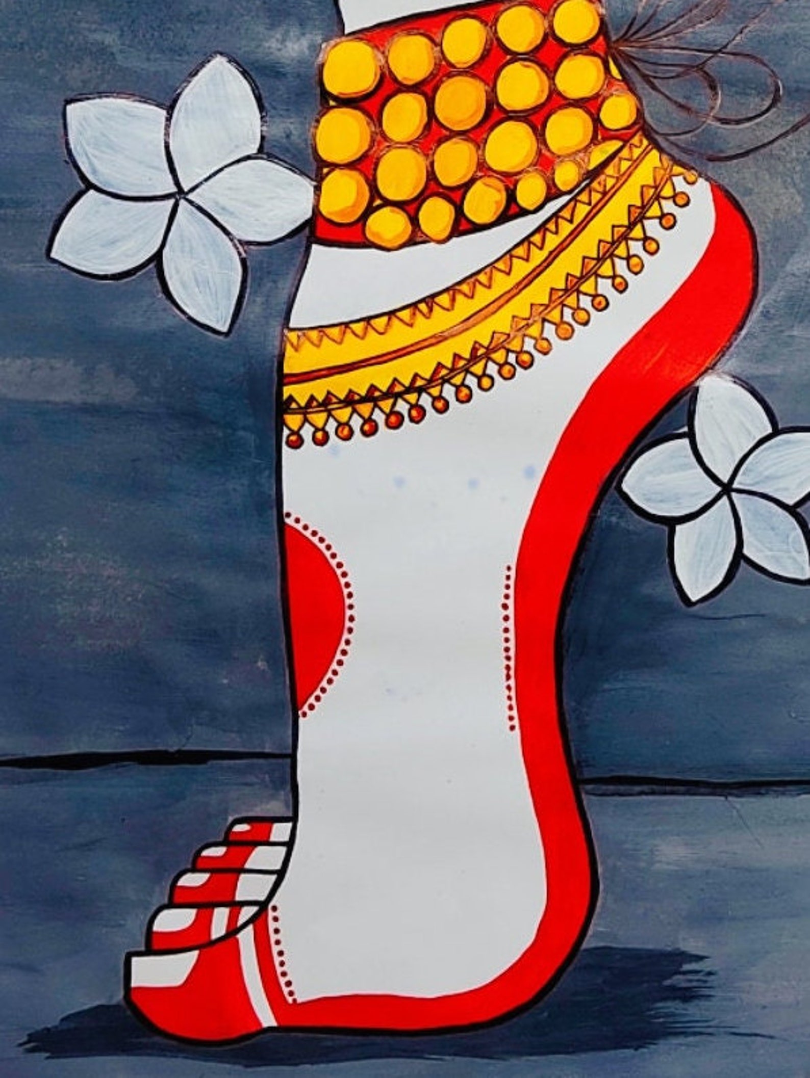 Traditional Folk Dance Indian Painting, Indian Wall Art, Beautiful ...