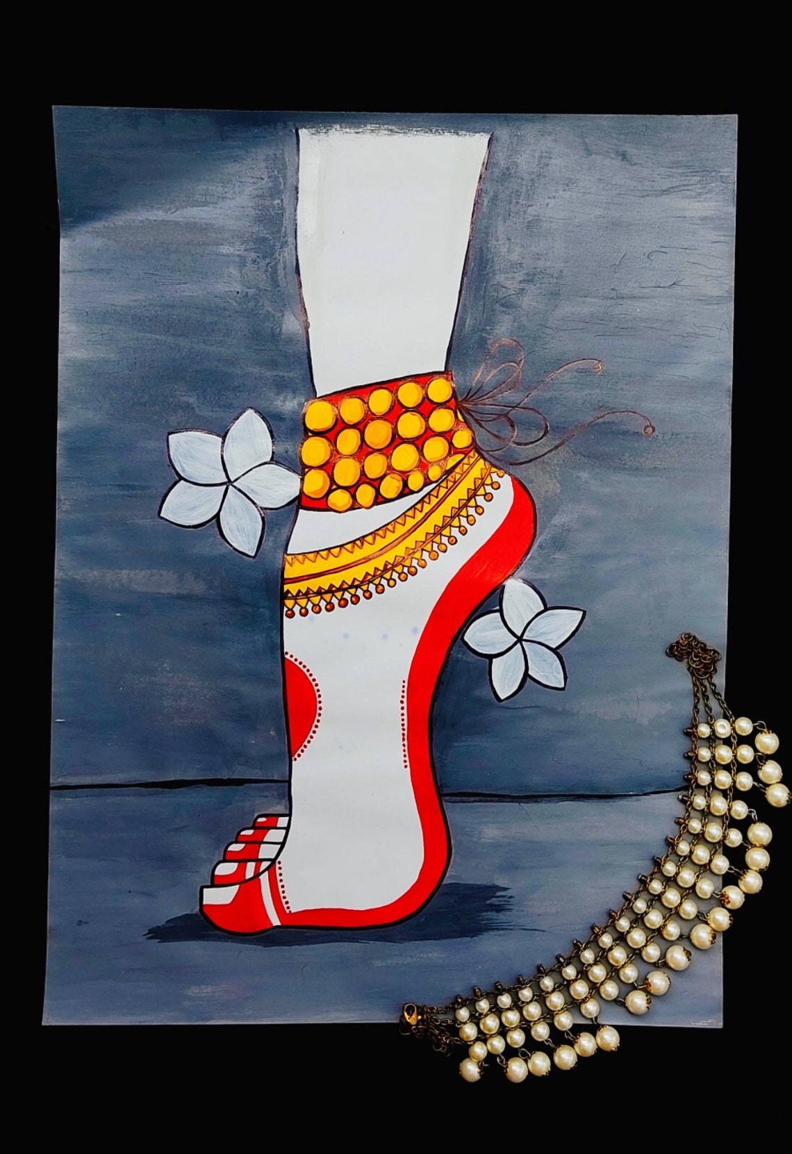 Traditional Folk Dance Indian Painting, Indian Wall Art, Beautiful ...