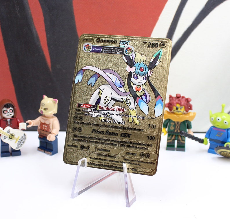 Custom Made Gold Metal Pokemon Card Omneon GX for - Etsy