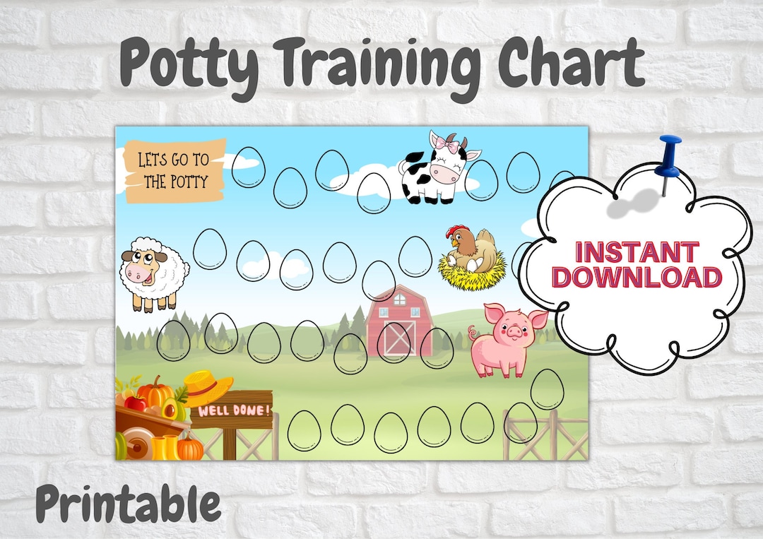 Farm Animal Potty Training Chart PDF Printable - Etsy