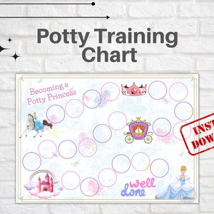 Princess Potty Training Chart PDF Printable - Etsy