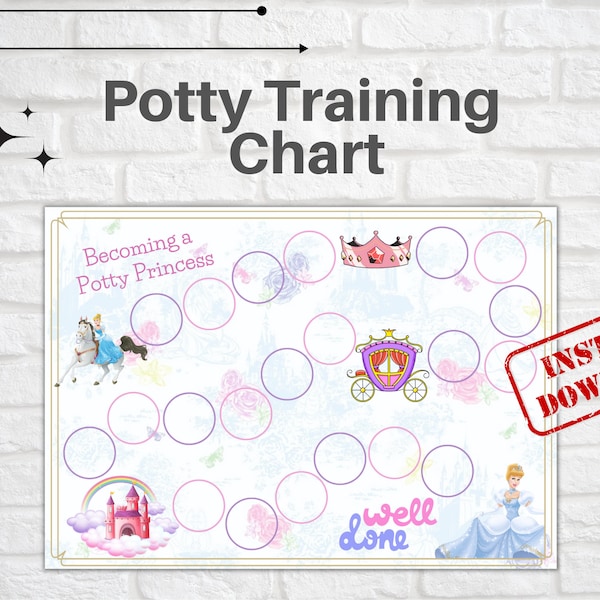 Princess Potty Training Chart - Etsy