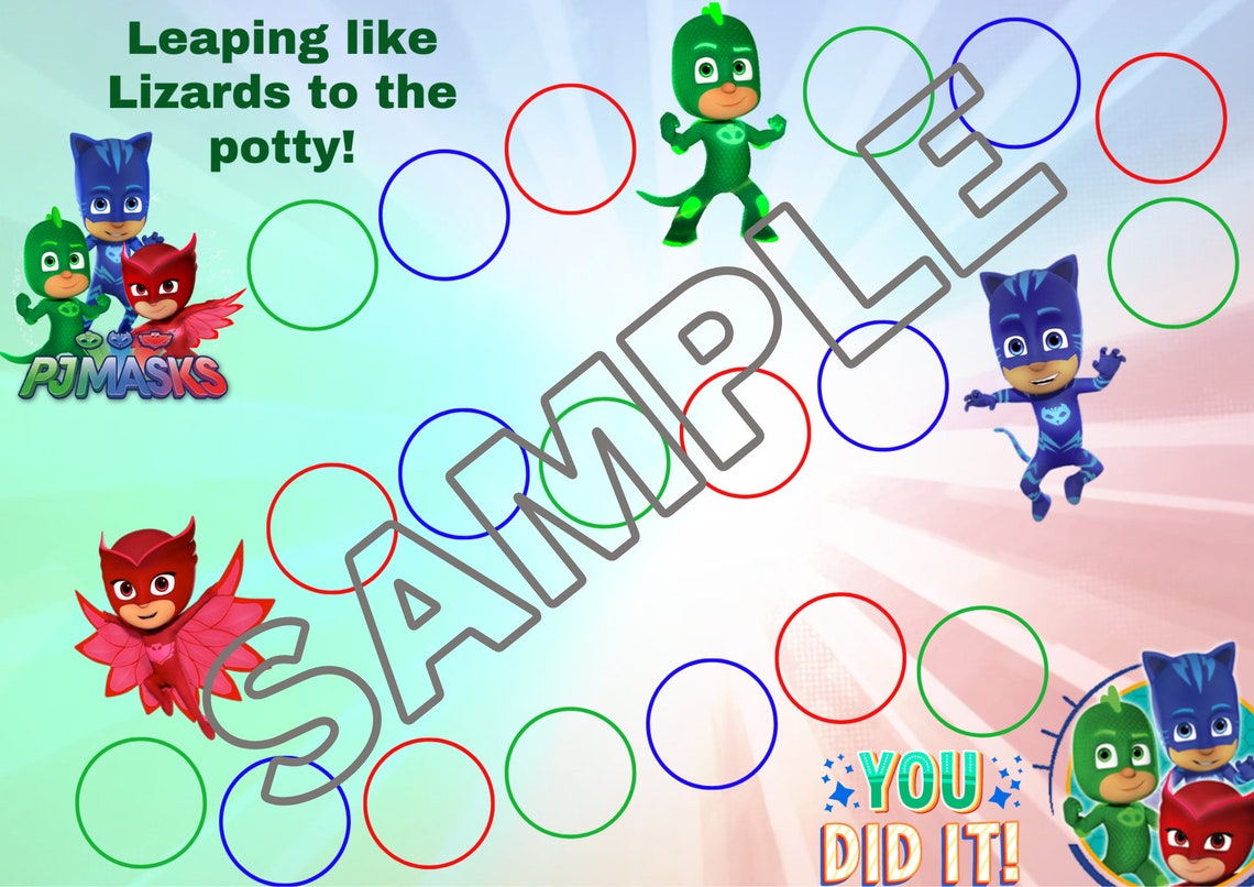 PJ Masks Potty Training Chart PDF Printable - Etsy
