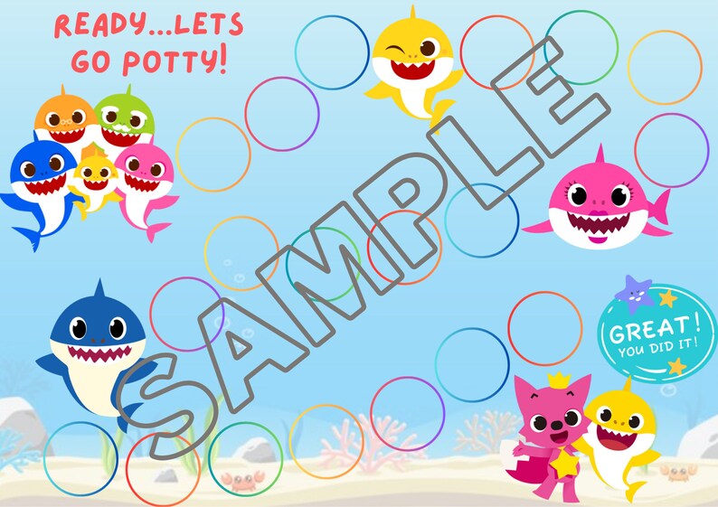 Baby Shark Potty Training Chart - PDF - Printable - Etsy