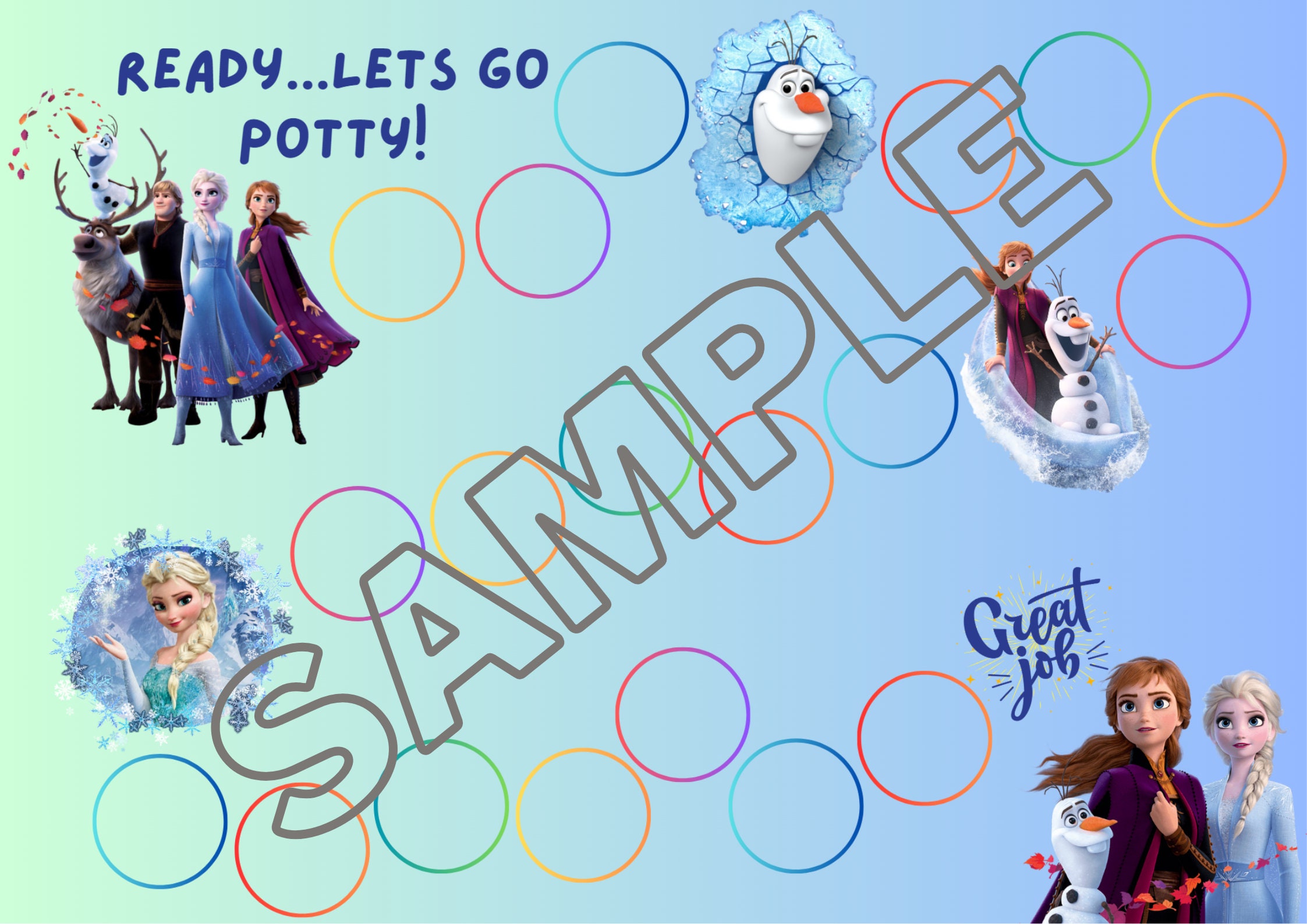 Frozen Potty Training Chart - PDF - Printable - Etsy