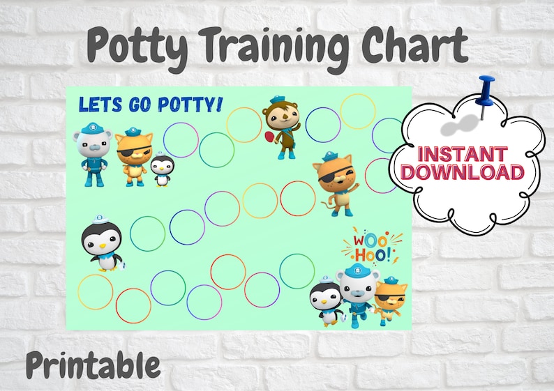 Octonauts Potty Training Chart PDF Printable - Etsy
