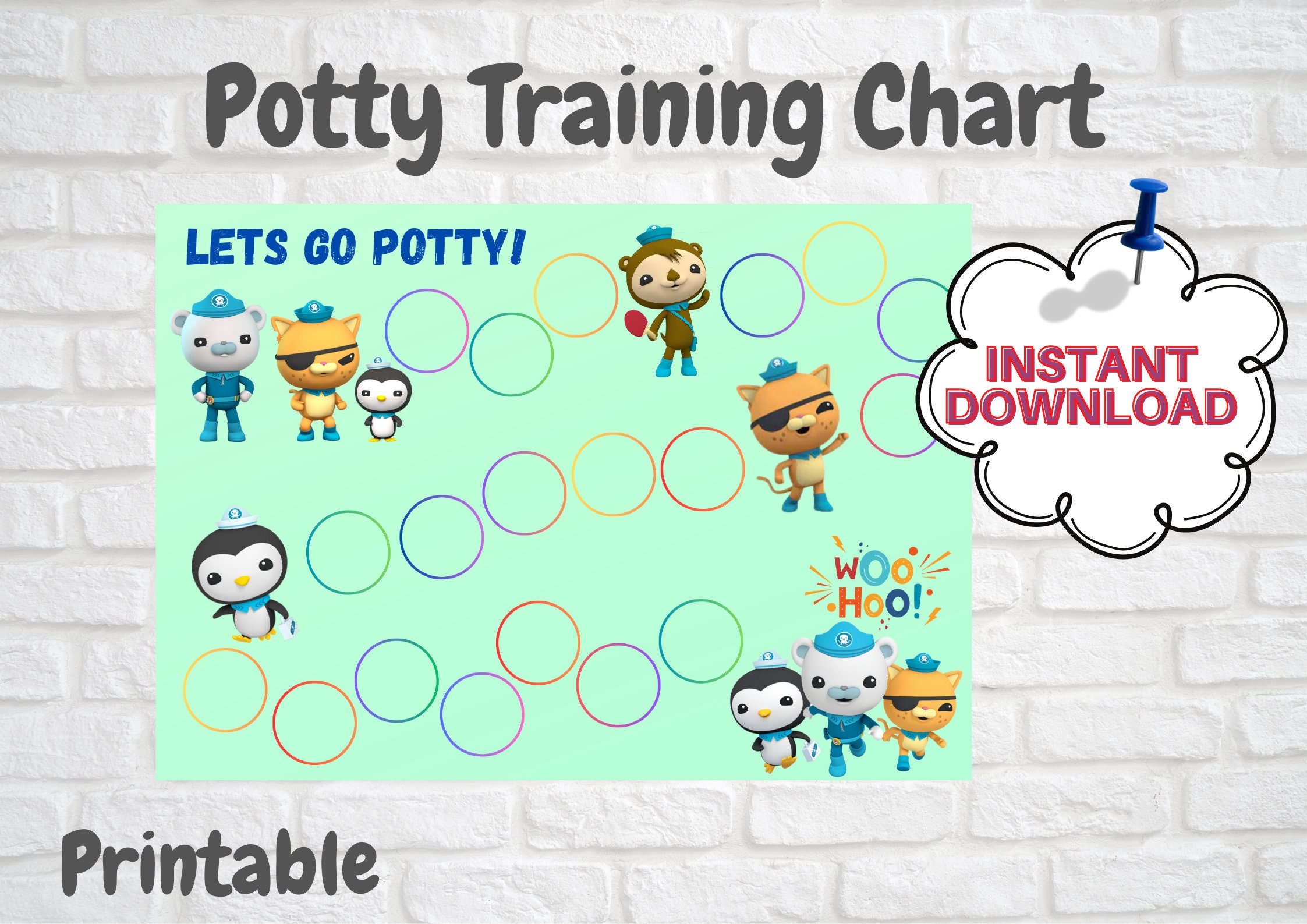 Octonauts Potty Training Chart PDF Printable - Etsy