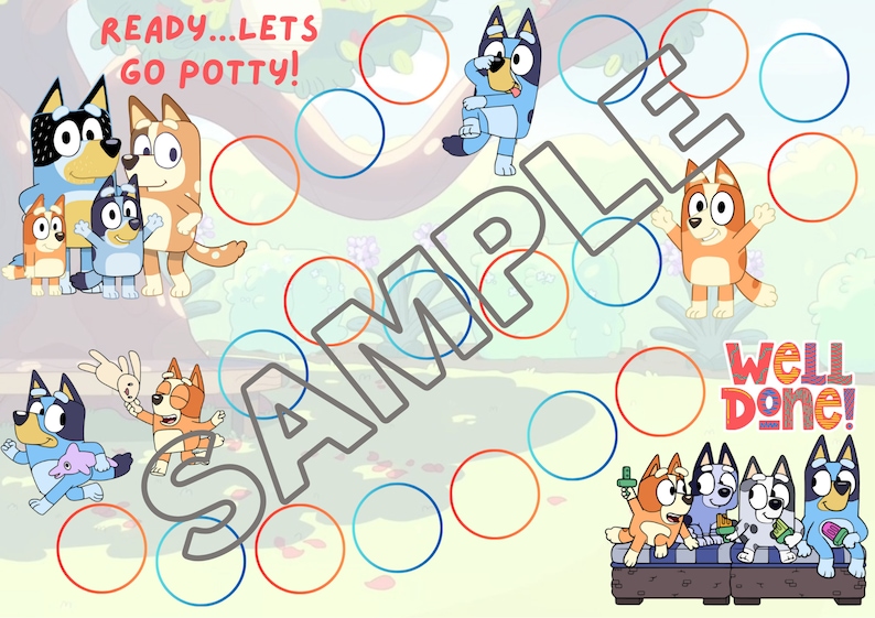 Bluey and Bingo Potty Training Chart PDF Printable - Etsy