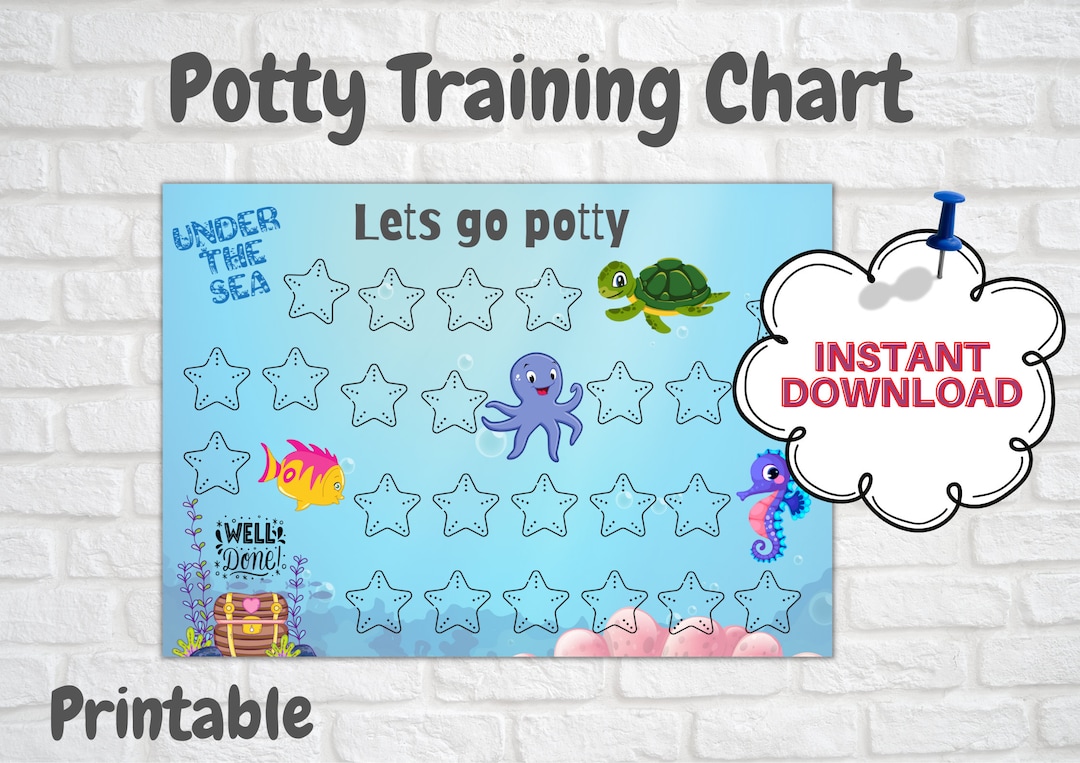 Under the Sea Potty Training Chart - PDF - Printable - Etsy