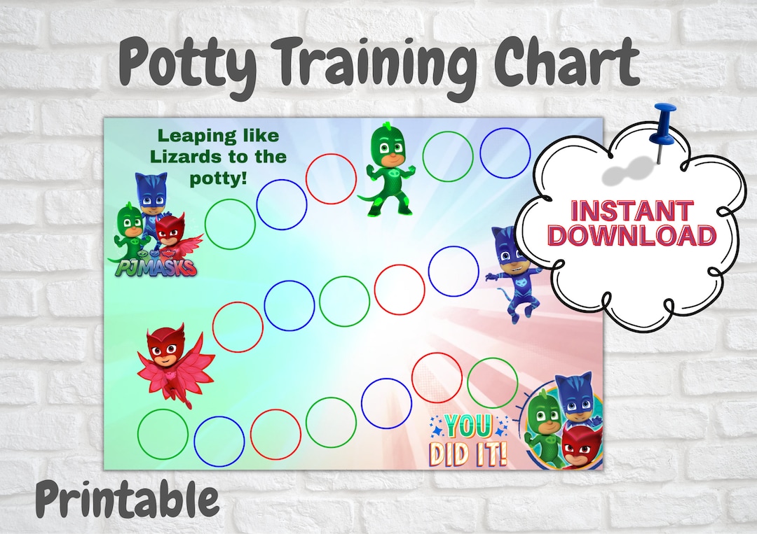 PJ Masks Potty Training Chart PDF Printable - Etsy