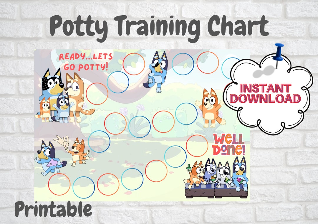 Bluey and Bingo Potty Training Chart PDF Printable - Etsy