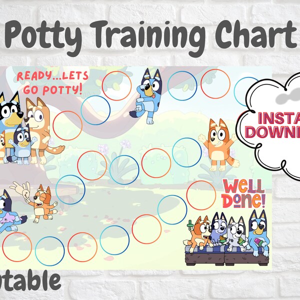 Bluey Chart - Etsy Finland