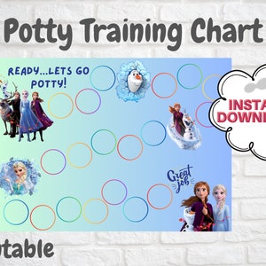 Frozen Potty Training Chart - PDF - Printable - Etsy