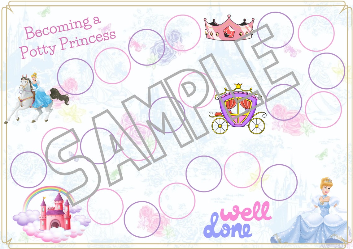 Princess Potty Training Chart PDF Printable - Etsy