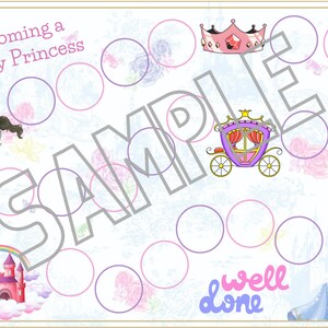 Princess Potty Training Chart PDF Printable - Etsy